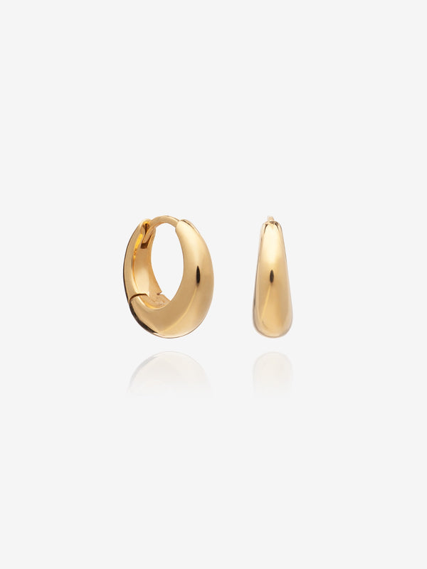 Sample Sale - Graduated Plain Huggie Hoop Earrings - Rachel Jackson